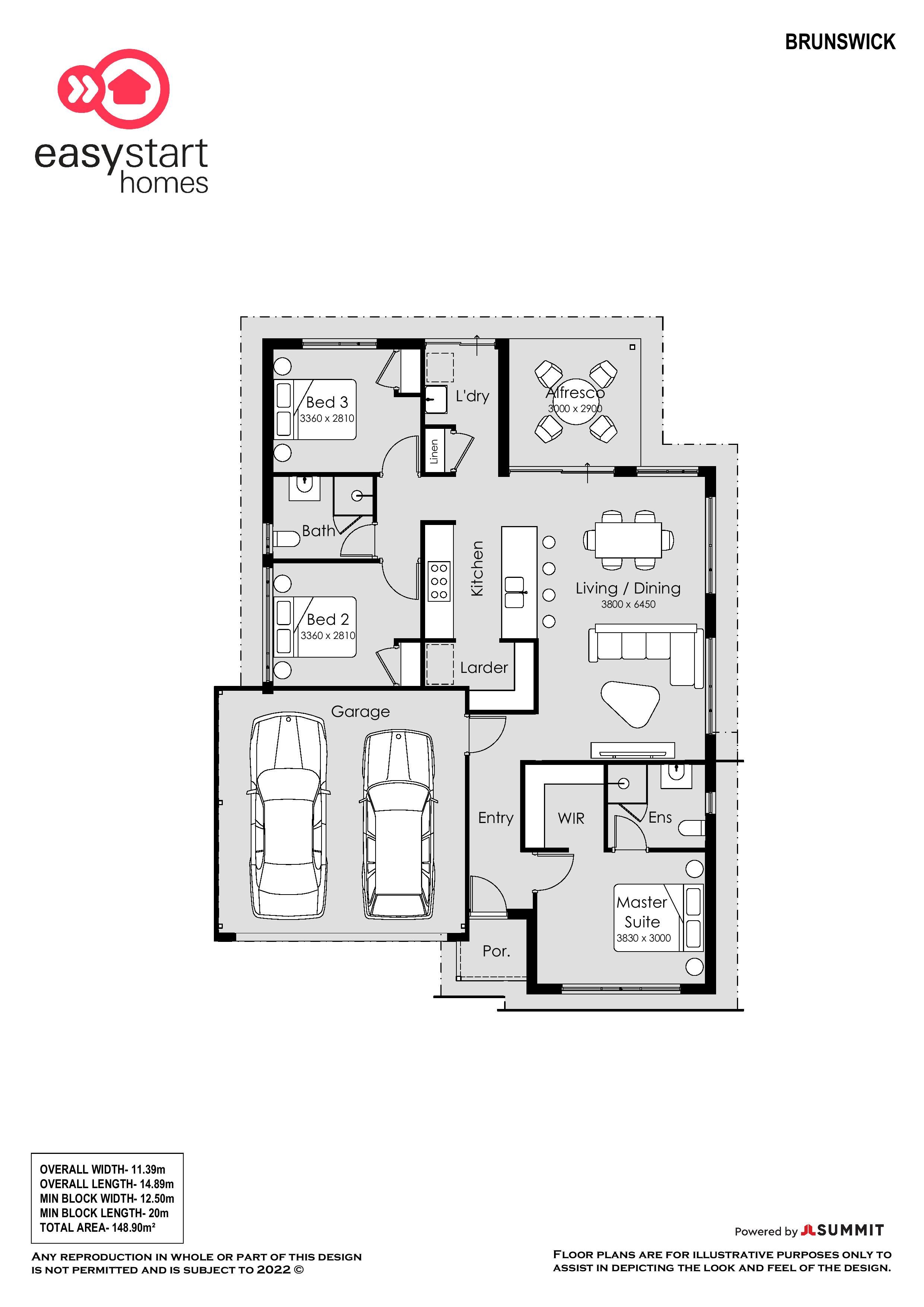 Brunswick by Easystart Homes, WA - from $275,200 - Floorplans, Facades ...