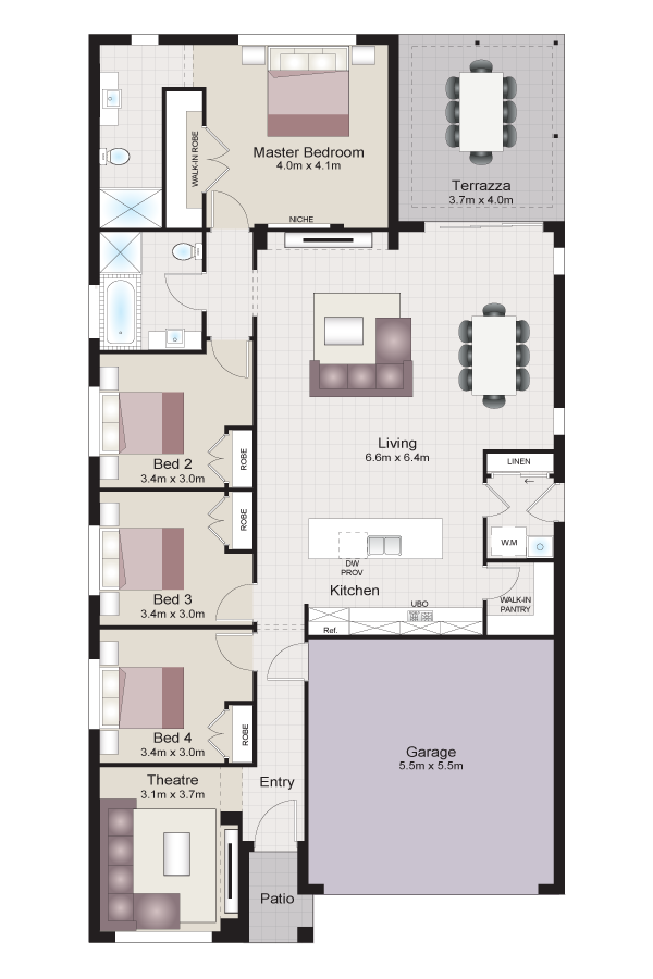 Bordeaux Four 22 by Beechwood Homes, NSW - from $366,100 - Floorplans ...