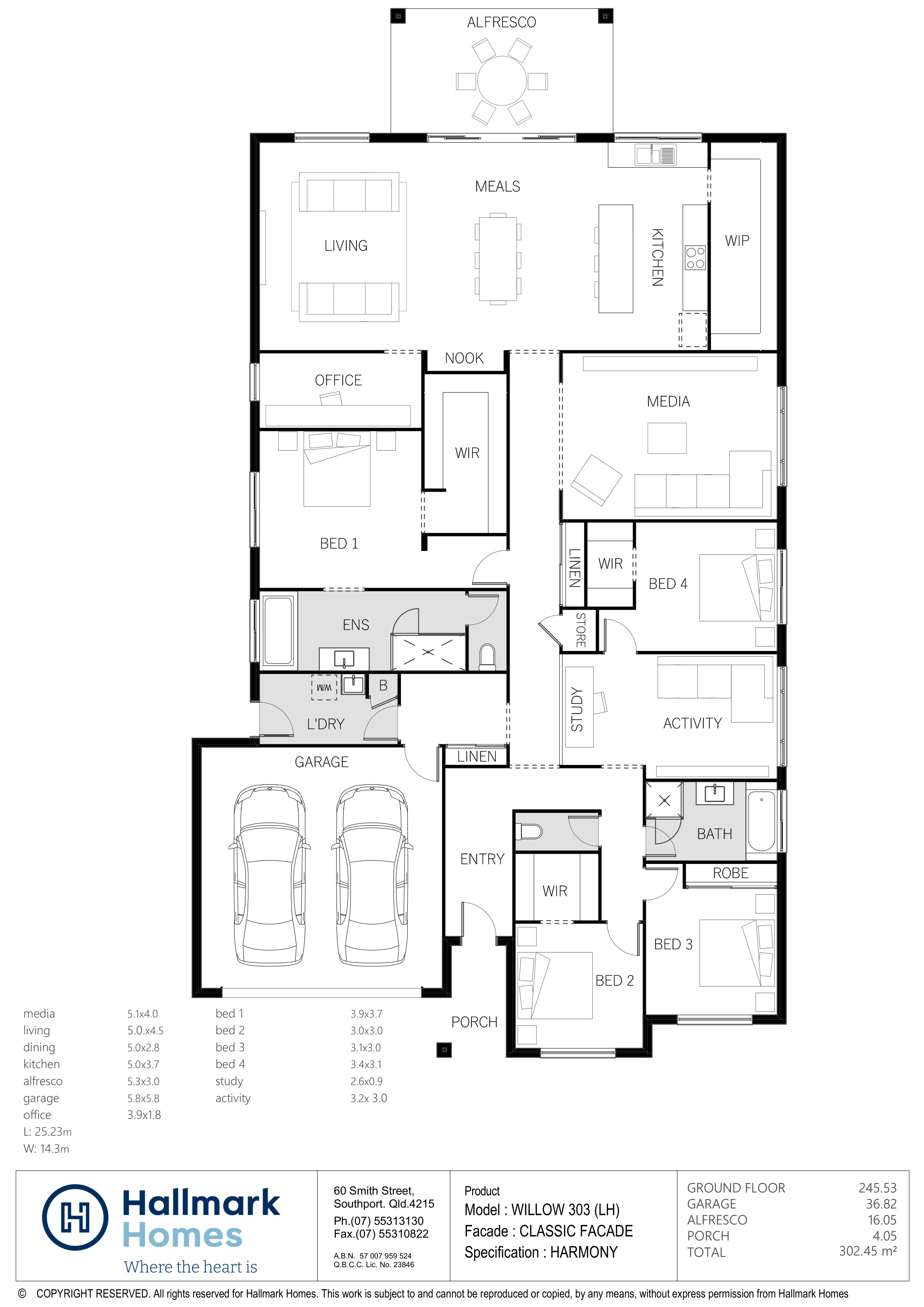 Willow 303 - NEST by Hallmark Homes, QLD - from $305,990 - Floorplans ...